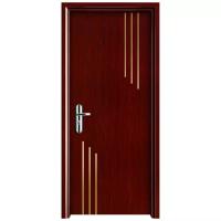 China Waterproof Customized Wooden Plywood PVC WPC Internal Room Door 45mm Thickness 2050x900mm for sale