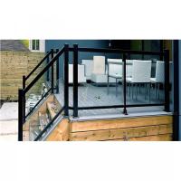 China Customized Aluminum Glass Balcony Railing Outdoor Stair Handrail 6063-T5 Powder Coated for sale