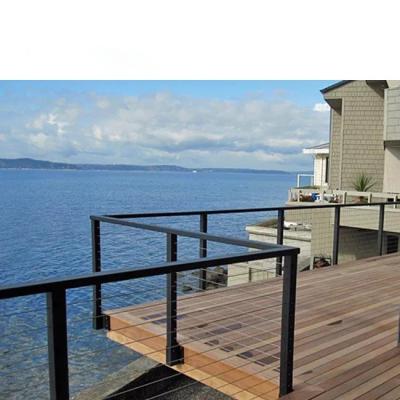 China Customized Aluminum Glass Balcony Railing Outdoor Stair Handrail 6063-T5 Powder Coated for sale