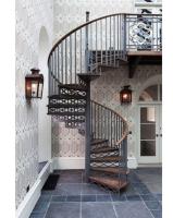 China Custom Outdoor Spiral Staircase 600-800mm Width Stainless Steel Glass Tread for sale