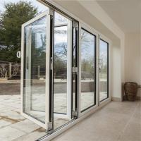 China Exterior Plastic UPVC / Pvc Glass Sliding Folding Door Windproof for sale