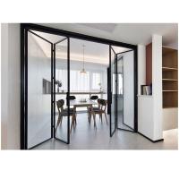 China Folding American Insulated Plastic Accordion Door Aluminum Alloy 8mm Tempered Glass Custom for sale
