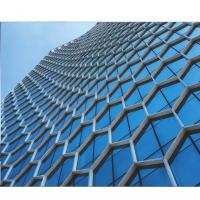 China Aluminum Double Glass Curtain Wall 3000mm Height 1850mm Width Waterproof Exterior Wall for sale