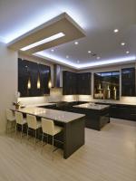 China Modern Ready Made Cupboard Rta Kitchen Cabinet With Sensor Switch for sale