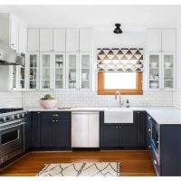 China RTA Grey Shaker Kitchen Cabinet Solid Birch Wood 40 HQ Container 750 Pieces for sale