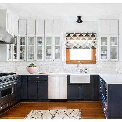 China RTA Grey Shaker Kitchen Cabinet Solid Birch Wood 40 HQ Container 750 Pieces for sale