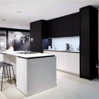 China Modern PVC Kitchen Cabinet with Sink and Countertop 1200mm RTA Cabinet for sale