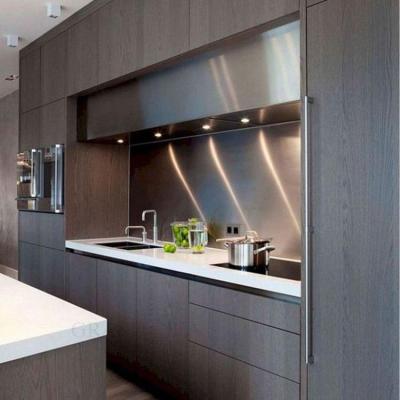 China PVC Kitchen Cabinet with Sink and Countertop Modern RTA Furniture 40HQ for sale