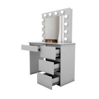 China White Furniture Makeup Vanity Table with Mirror 120cm Dressing Desk for sale