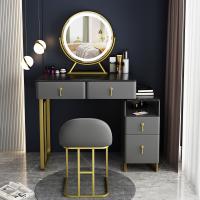 China Bedroom Makeup Vanity Set with Mirror Storage Table 120cm Rock Plate for sale