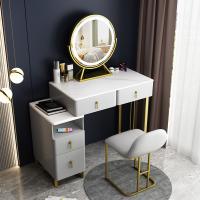 China Bedroom Makeup Vanity Set with Mirror Storage Table 120cm Rock Plate for sale