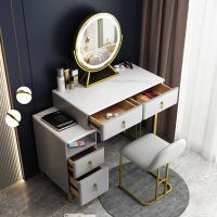 China Bedroom Makeup Vanity Set with Mirror Storage Table 120cm Rock Plate for sale