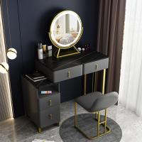 China Bedroom Makeup Vanity Set with Mirror Storage Table 120cm Rock Plate for sale