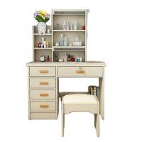 China White LED Dressing Table with Push-Pull Mirror 120cm Makeup Desk for Bedroom for sale