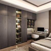 China Customized Wooden Closet Cabinet Melamine MDF Wardrobe 1800mm Width Bedroom Storage for sale