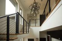 China Modern Stairs Matte Black Cable Railing Balustrade Design For Steps for sale