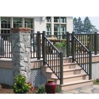 China Aluminum Stairs Balustrade Balcony Railing 900mm Height 16x16mm Picket Tube for sale