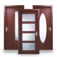 China Sound Insulation Modern Interior Glass Wood Door 45mm Plywood MDF Custom Size 2050x900mm for sale