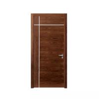 China Modern MDF Interior Wooden Door Custom Size CE Waterproof Push Pull Swing Door for Apartment for sale