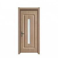 China Lamination Lacquer Interior Doors , Waterproof Glass Modern Wood Door for sale