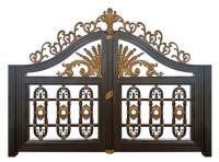 China Modern House Wrought Iron Main Gate , New Design Wrought Iron Front Door for sale