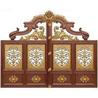 China Modern House Wrought Iron Main Gate , New Design Wrought Iron Front Door for sale