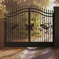 China Modern House Grill Design Front Door , Galvanized Wrought Iron Main Gate for sale