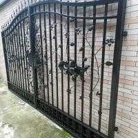 China Modern House Grill Design Front Door , Galvanized Wrought Iron Main Gate for sale