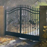 China Modern House Grill Design Front Door , Galvanized Wrought Iron Main Gate for sale
