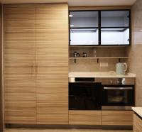 China Solid Wood Kitchen Cabinets Plywood MDF L Shaped Set 18mm Thickness Custom Sizes for sale