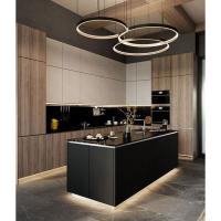 China Modern Quartz Teak Kitchen Cabinet with Lacquer Finish Custom I Shape 1200mm for sale