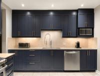China Custom Furniture Style Cupboard Storage Unit , E0 / E1 Grade Fitted Kitchen Cabinets for sale