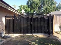 China Galvanized New Design Iron Gate , Modern Iron Pipe Door Design for sale