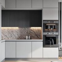 China Custom White Gloss Lacquer MDF Kitchen Cabinet Set E0 Grade 18mm for sale