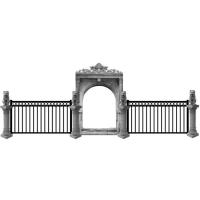 China Modern Iron Pipe Gate , Grill New Designs Wrought Iron Main Gate for sale