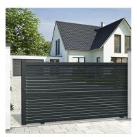 China Wrought Iron Sliding Driveway Gate Custom Size Security Entrance Gate for Villa for sale