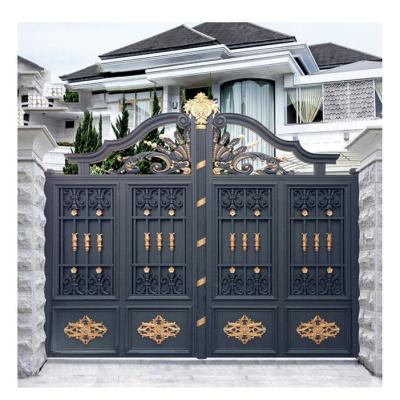 China Wrought Iron Sliding Driveway Gate Custom Size Security Entrance Gate for Villa for sale