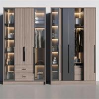 China French Style Wooden Wardrobe Cabinet with Modern Design 180cm Height for sale