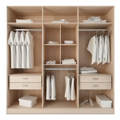 China Chinese Custom Solid Oak Wood Wardrobe Portable Closet 180cm Height for sale