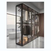 China Foldable Wood Luxury Antique High Gloss Wardrobe 180cm Smart Design Home Furniture for sale