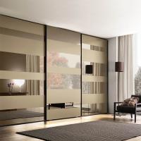 China Modern Double Door Sliding Mirror Wardrobe Custom Closet Furniture 1800mm for sale