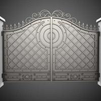 China Front Yard Modern Wrought Iron Main Gate , New Design Wrought Iron Door for sale