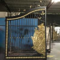 China Front Yard Modern Wrought Iron Main Gate , New Design Wrought Iron Door for sale