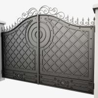 China Front Yard Modern Wrought Iron Main Gate , New Design Wrought Iron Door for sale