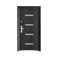 China Security Steel Entry Doors Exterior Entrance Door with Aluminium Strip 40mm Thickness for sale