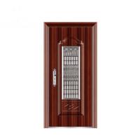 China Security Steel Entry Doors Exterior Entrance Door with Aluminium Strip 40mm Thickness for sale