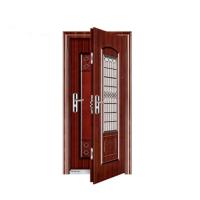 China Security Steel Entry Doors Exterior Entrance Door with Aluminium Strip 40mm Thickness for sale
