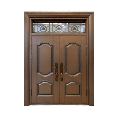 China Modern Double Exterior Security Steel Door 50mm Thickness Anti Theft Entrance Door for sale
