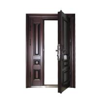 China Modern Double Exterior Security Steel Door 50mm Thickness Anti Theft Entrance Door for sale