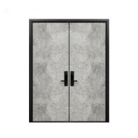 China MDF Carcass Security Steel Door Wood Armored Exterior Front Door 900x2100mm for sale